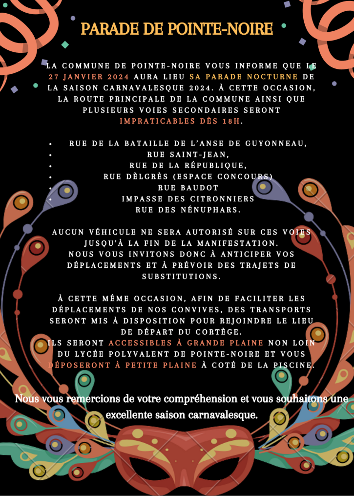 PARADE NOCTURNE DE POINTE-NOIRE | Pointe-Noire